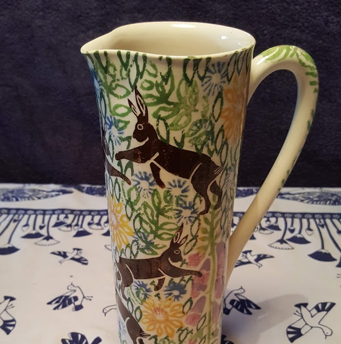 Large jug – Hares design – West Lodge Pottery